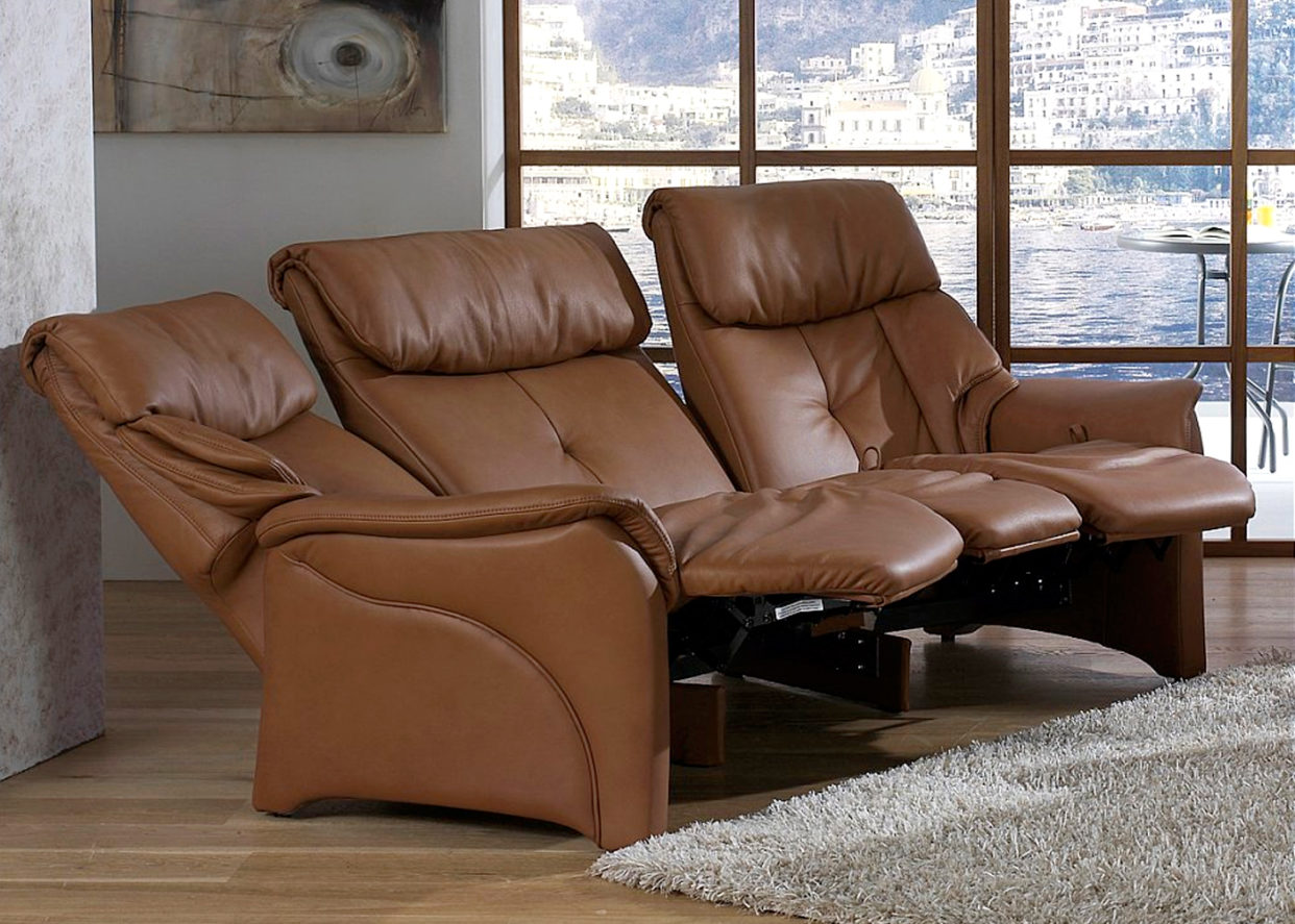 Himolla Chester 3 seater curved recliner - Midfurn Furniture Superstore