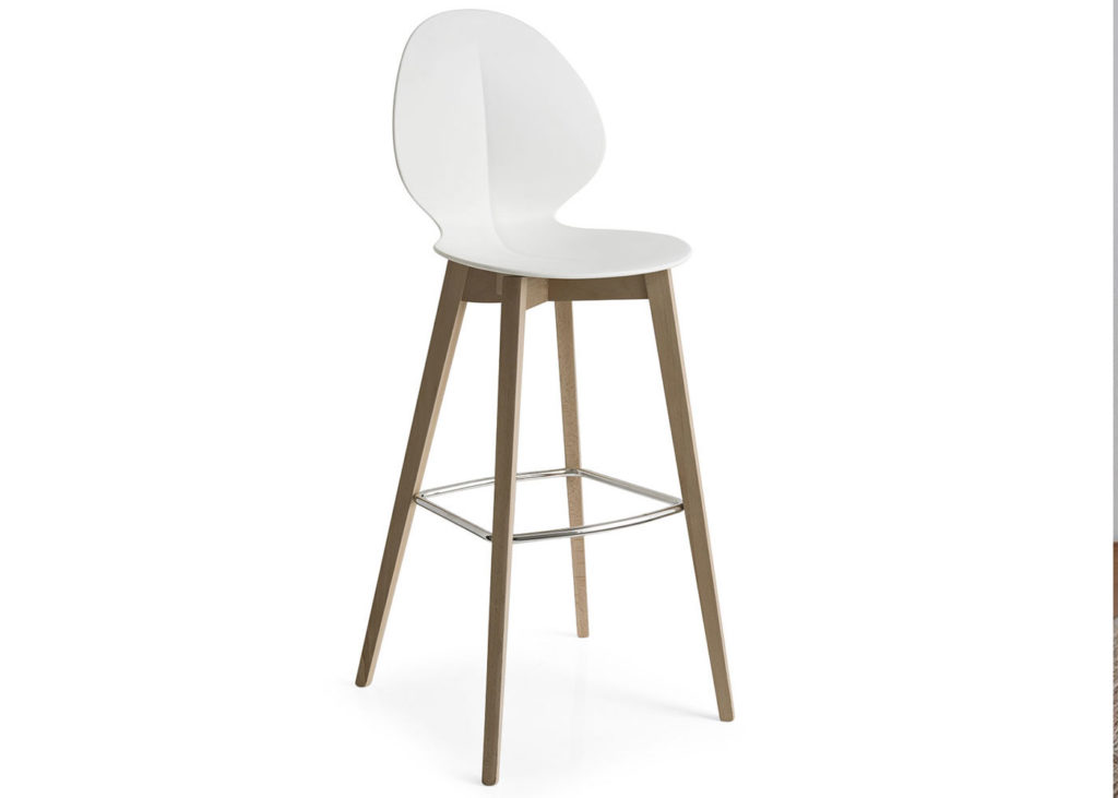 Calligaris Basil Wood Leg Bar Stool - Midfurn Furniture Superstore