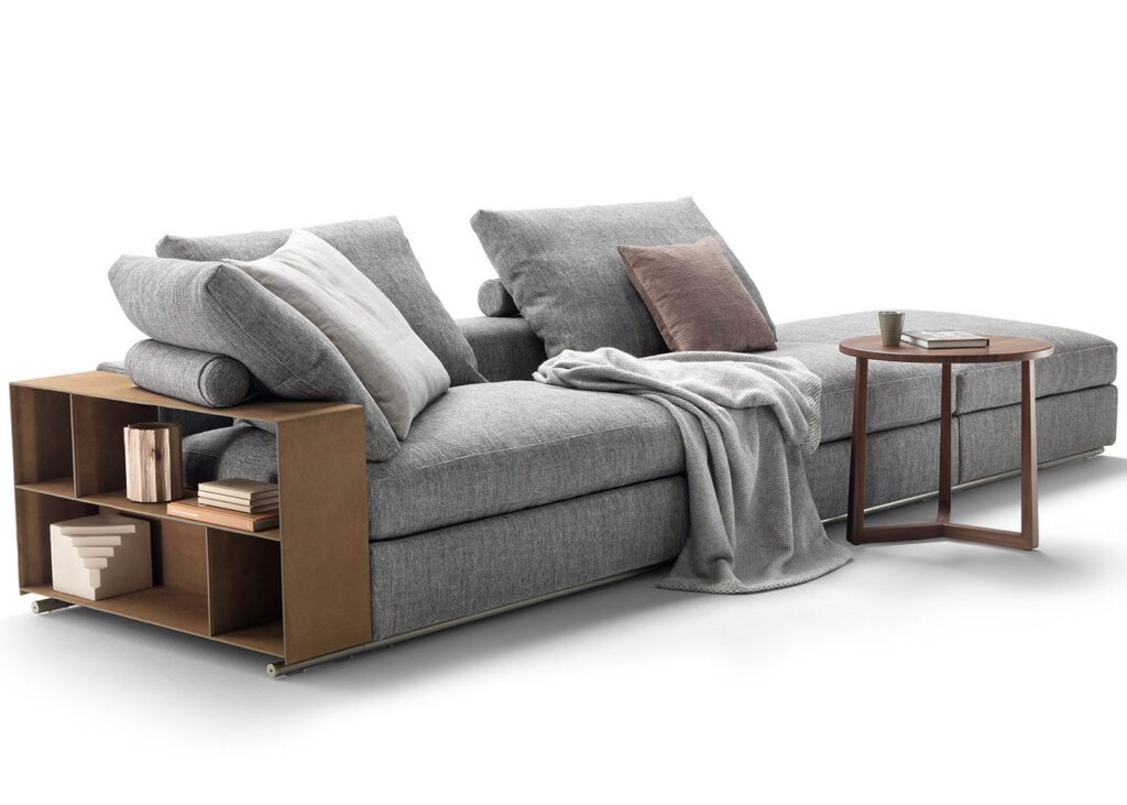 Flexform Groundpiece Sofa with stool end - Midfurn Furniture Superstore