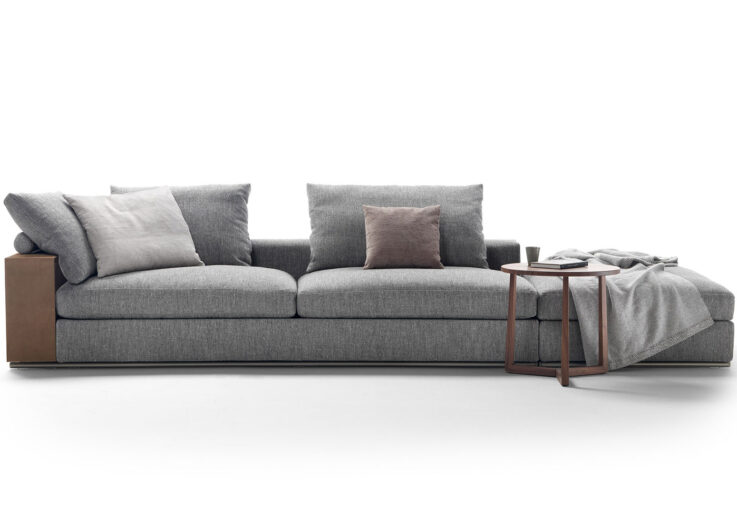 Flexform Groundpiece Sofa with stool end - Midfurn Furniture Superstore
