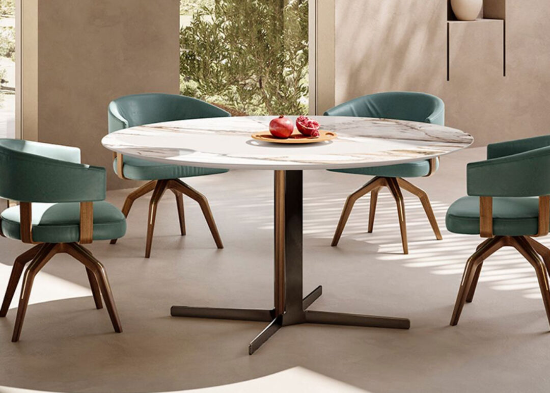 Natuzzi Italia Campus Round Dining Table - Midfurn Furniture Superstore