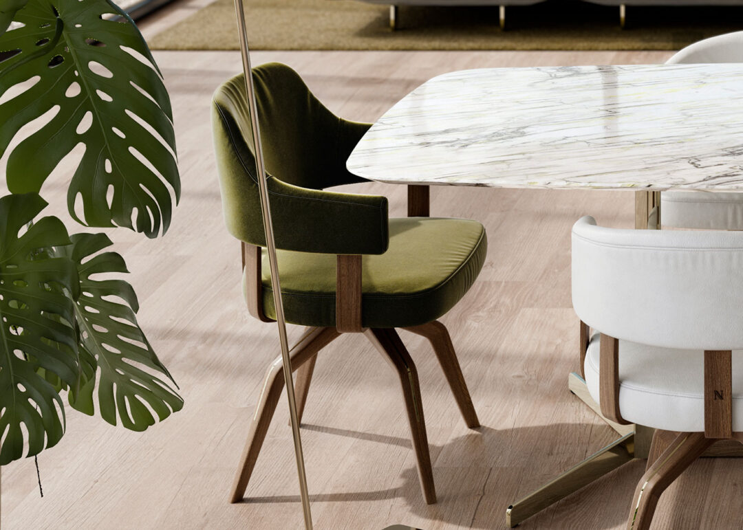 Natuzzi Italia Valle Dining Chair High Back - Midfurn Furniture Superstore