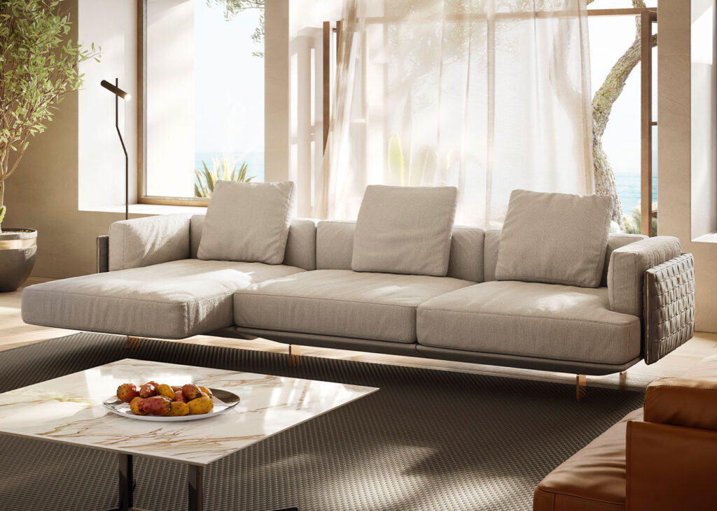 Natuzzi Italia Campus Chaise Sofa - Midfurn Furniture Superstore