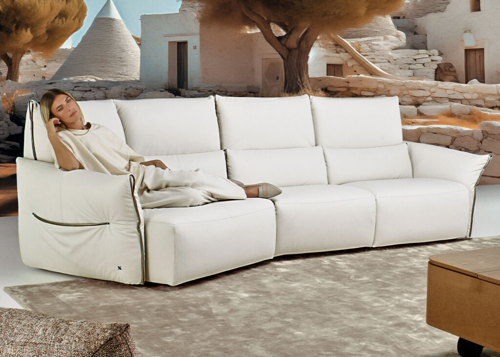Natuzzi Italia Wellbe Curved Sofa - Midfurn Furniture Superstore